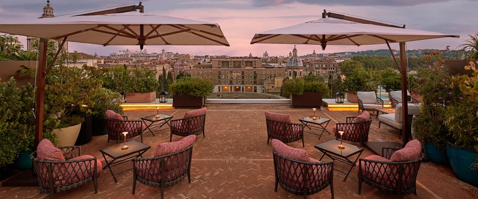 Rooftop terrace in the centre of Rome | Bvlgari Hotel Roma