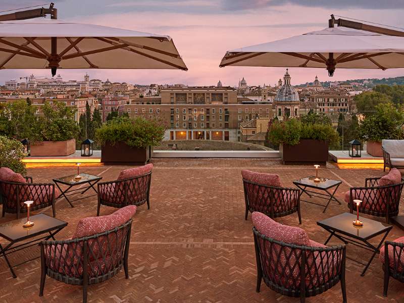 Rooftop terrace in the centre of Rome | Bvlgari Hotel Roma