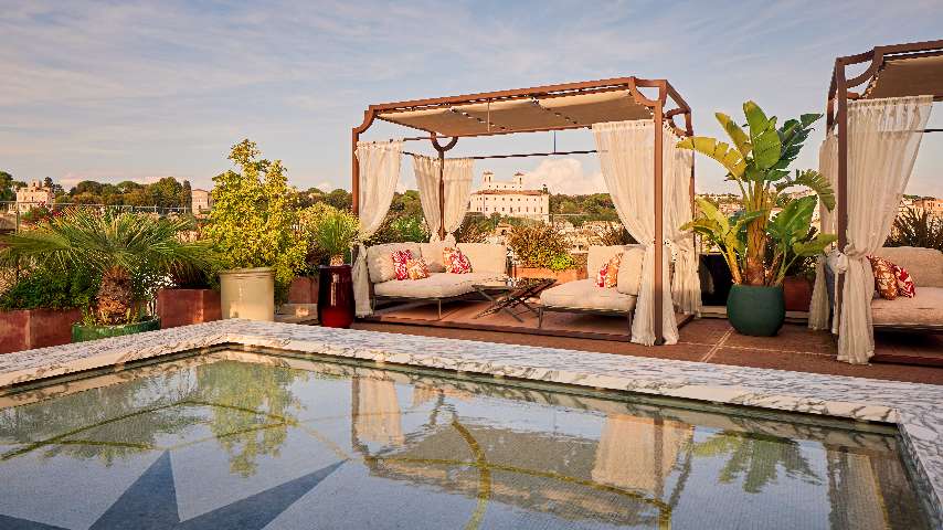 Rooftop terrace in the centre of Rome | Bvlgari Hotel Roma