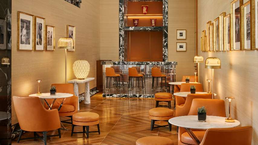 Luxury hotel lounge in Rome | Bvlgari Hotel Roma